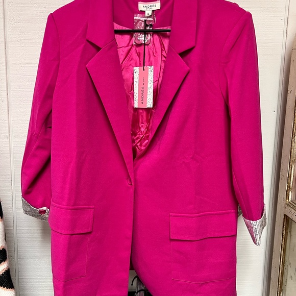 ANDREE BY UNIT | Jackets & Coats | Andree Hot Pink Jacket | Poshmark